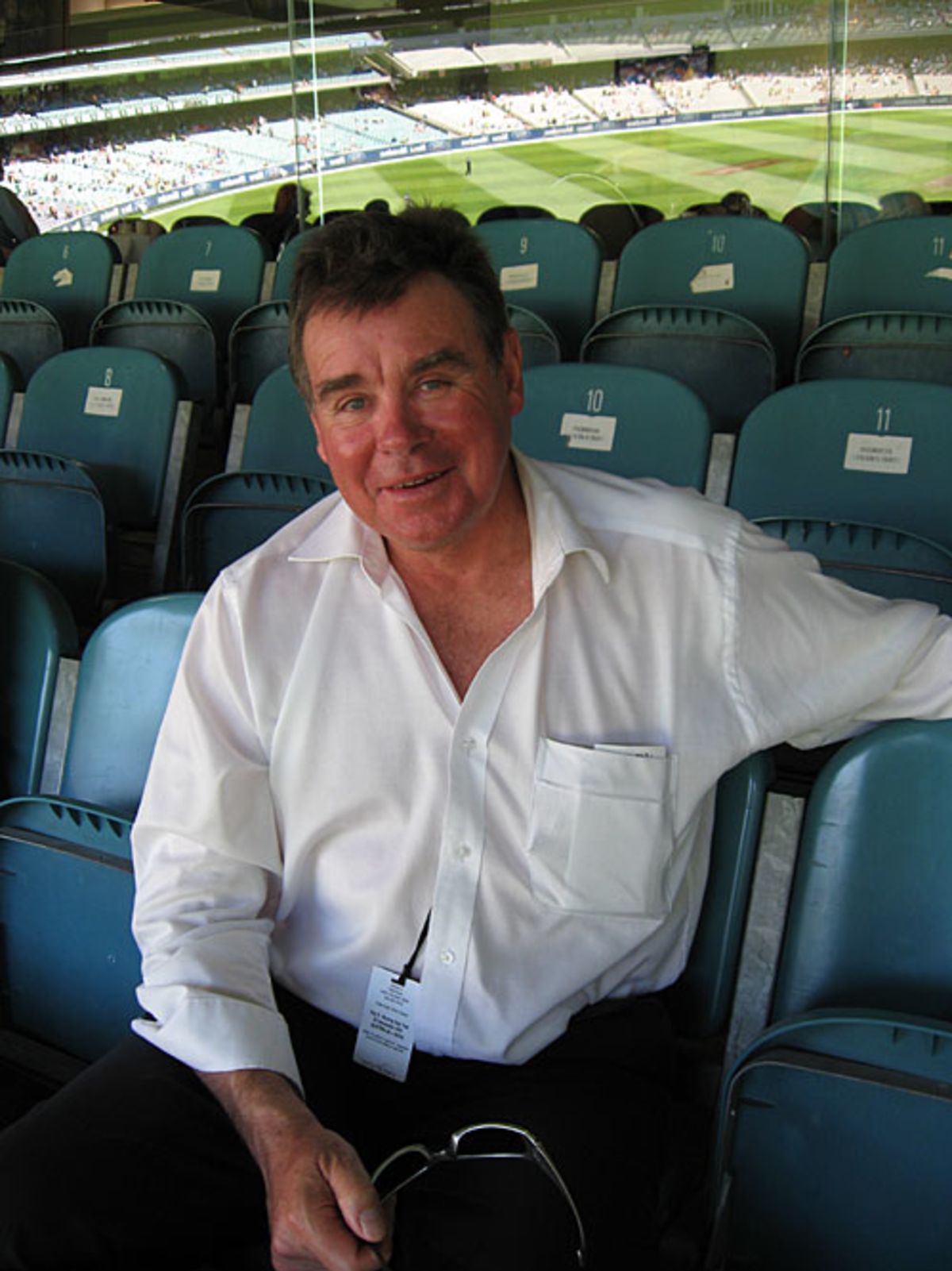 Jim Higgs at the MCG during the first Test between Australia and India ...