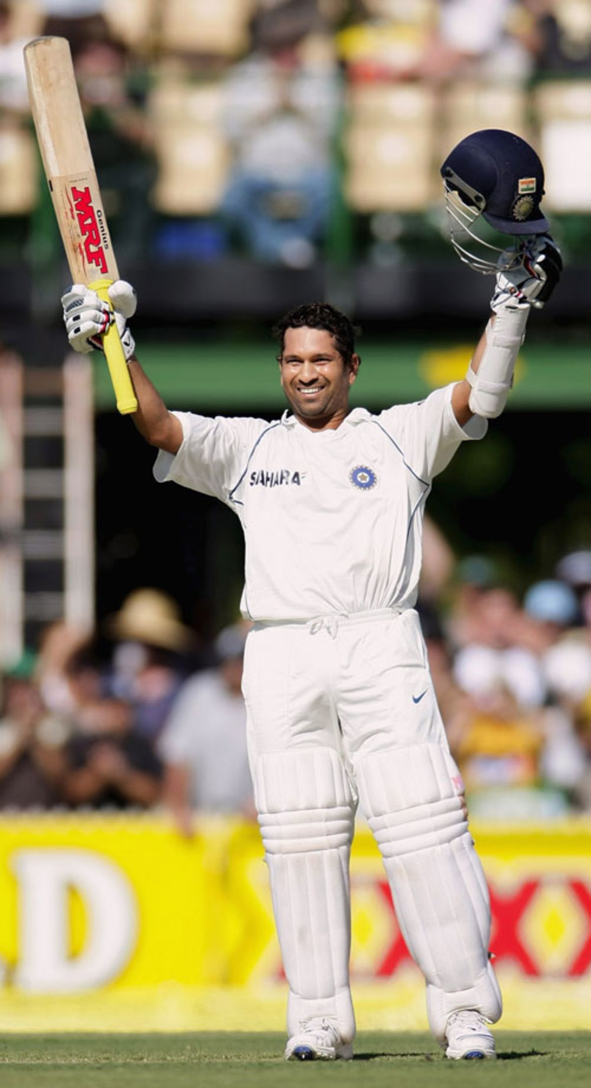 Sachin Tendulkar raised his 39th Test hundred during a 126-run stand ...