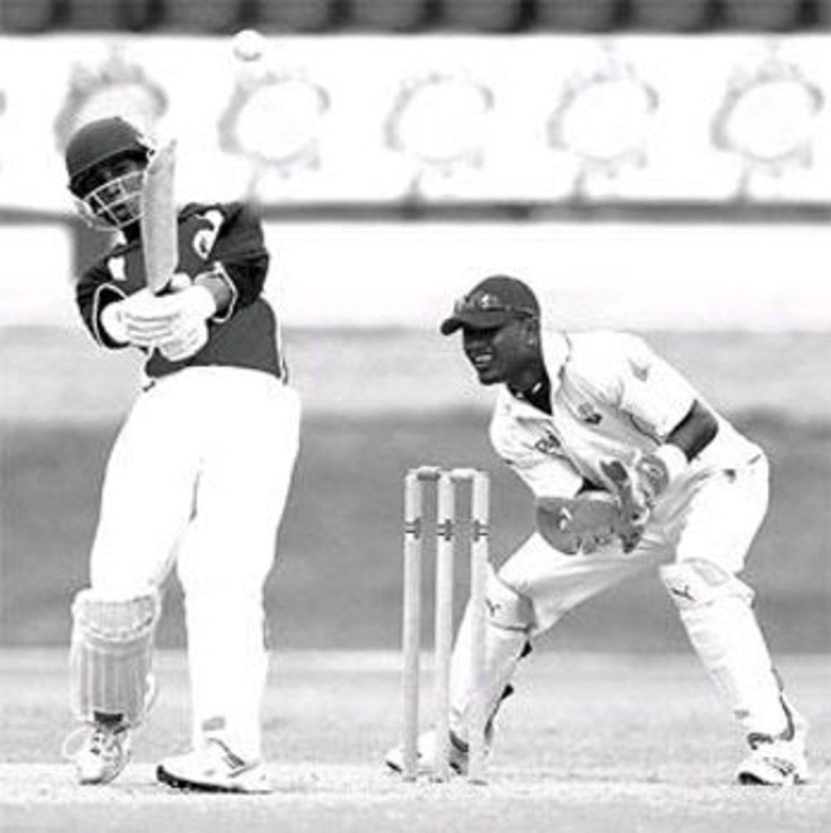 Lendl Simmons hits out during his innings of 48 for Trinidad & Tobago ...