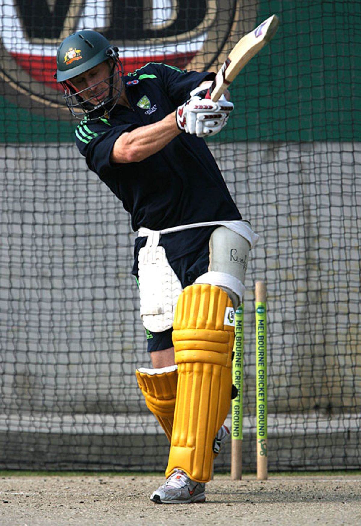 David Hussey pulls during batting practice | ESPNcricinfo.com