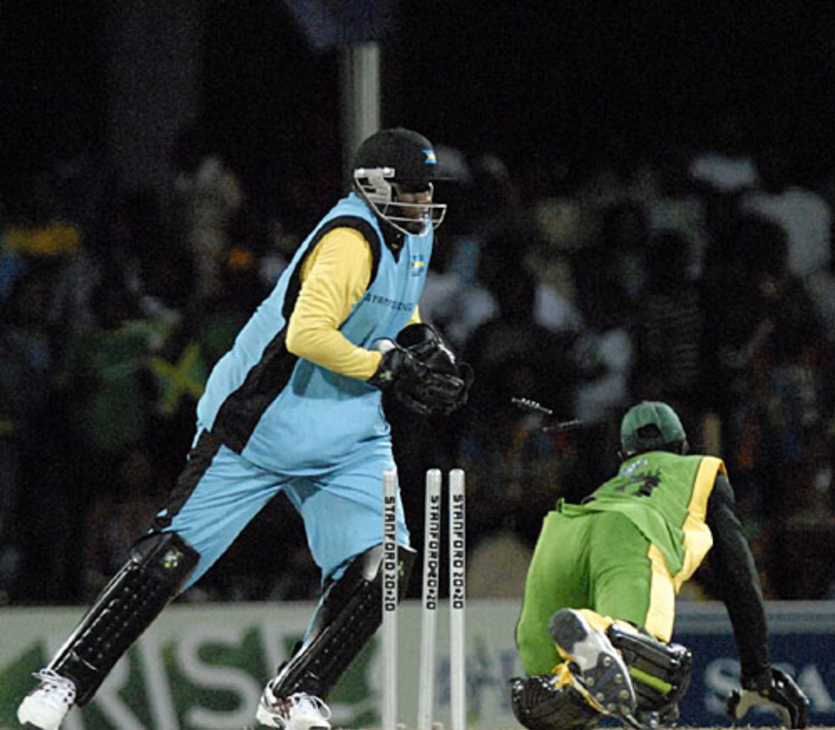 Lee Melville celebrates after dismissing Shawn Findlay | ESPNcricinfo.com