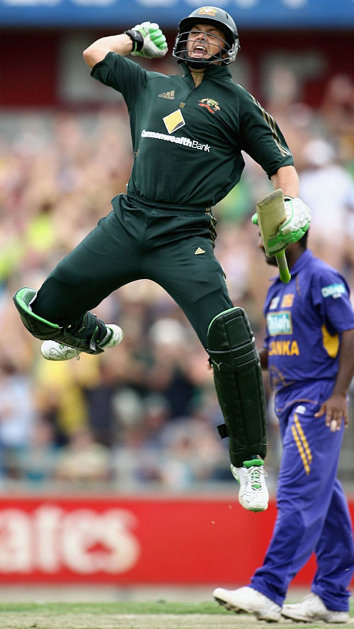 Adam Gilchrist is overjoyed at getting to his century | ESPNcricinfo.com