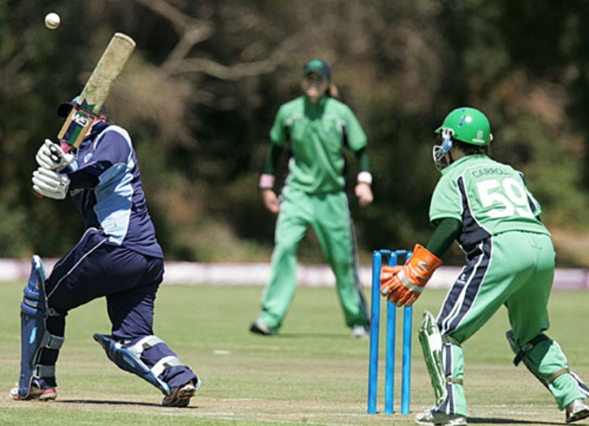 Jill Whelan and Cecelia Joyce celebrate the wicket of Kari Anderson ...