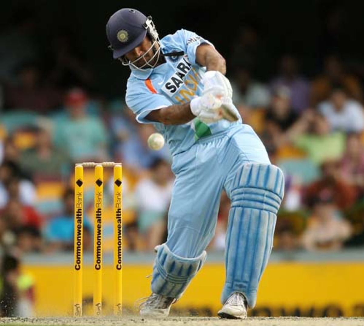 Mahendra Singh Dhoni powers the ball down the ground | ESPNcricinfo.com