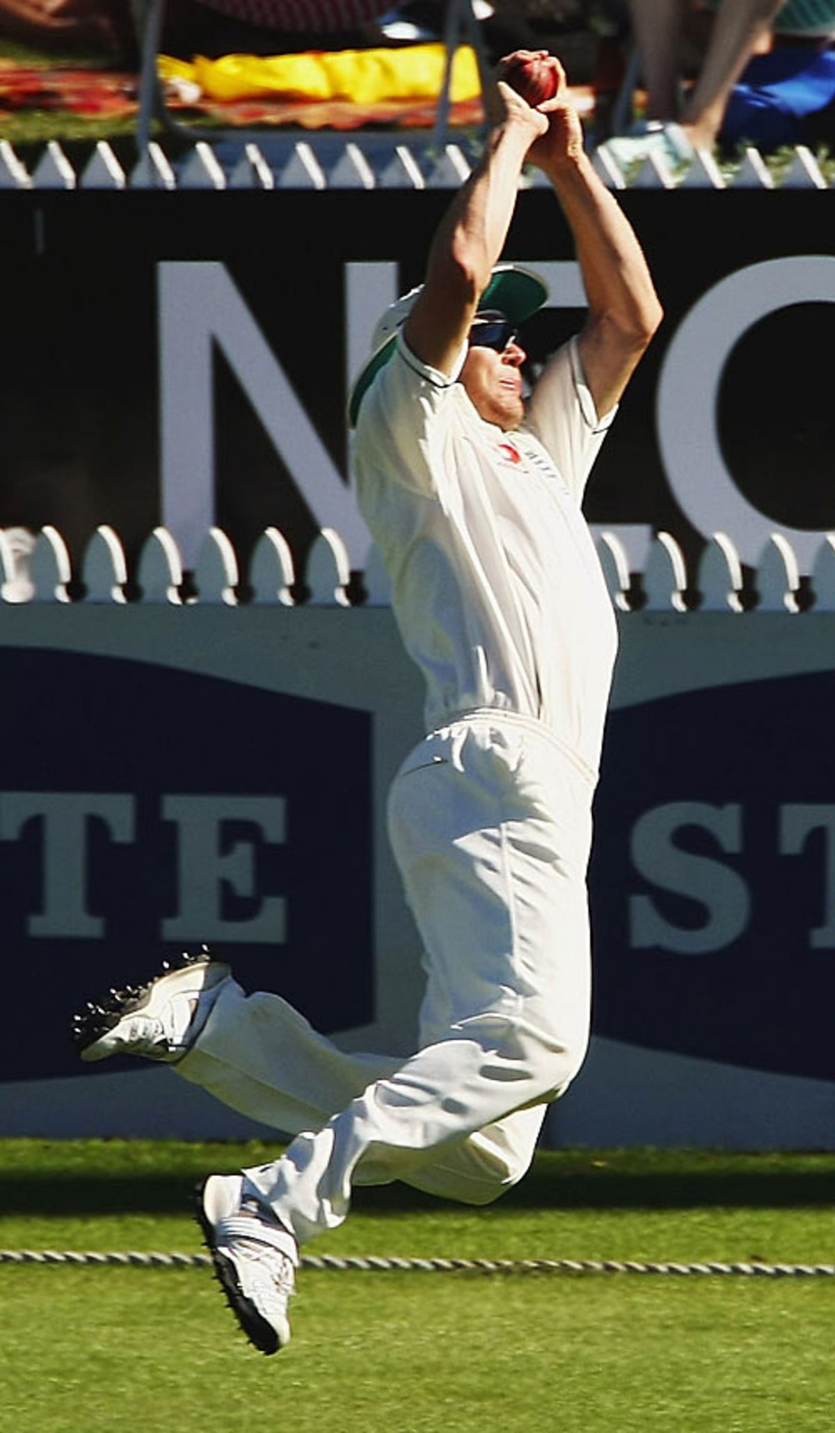 Matthew Hoggard dives and holds onto an outstanding catch in the deep ...