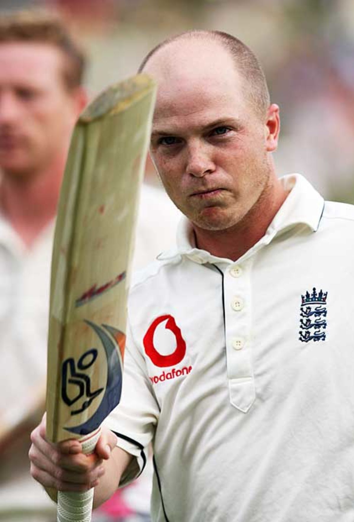 Long night: Tim Ambrose takes the applause as he ends the day on 97 ...