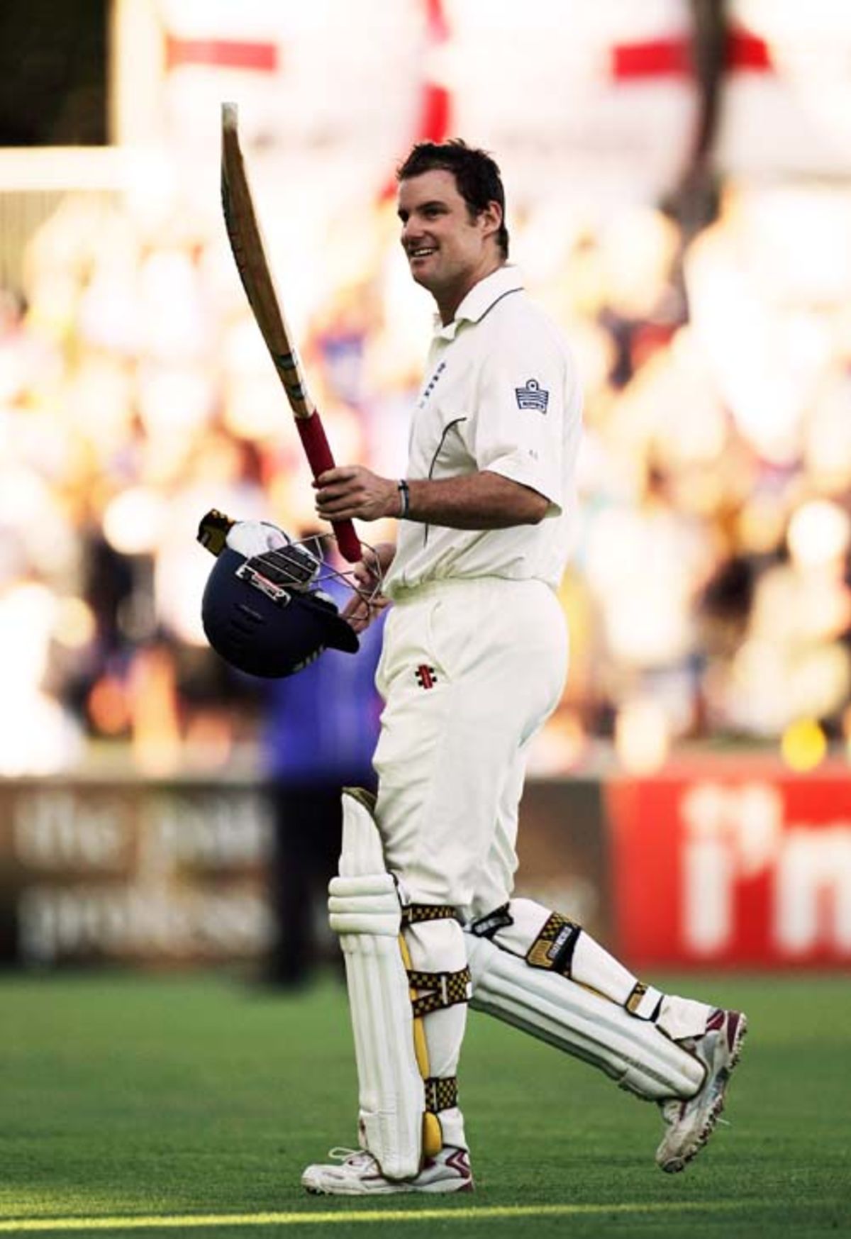 Andrew Strauss returns to the pavilion after his unbeaten 173 ...