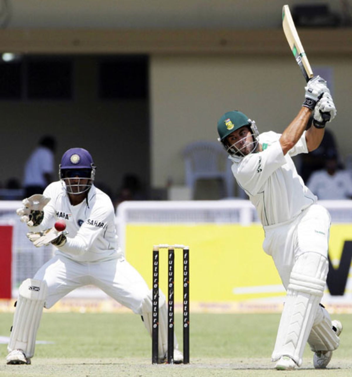 Mahendra Singh Dhoni prepares to stump Neil McKenzie | ESPNcricinfo.com