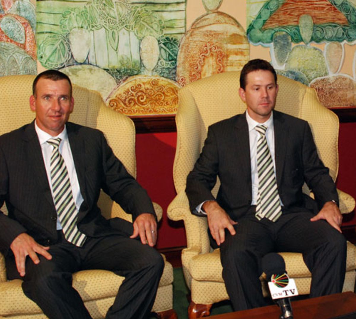 Tim Nielsen and Ricky Ponting speak to the media after Australia ...