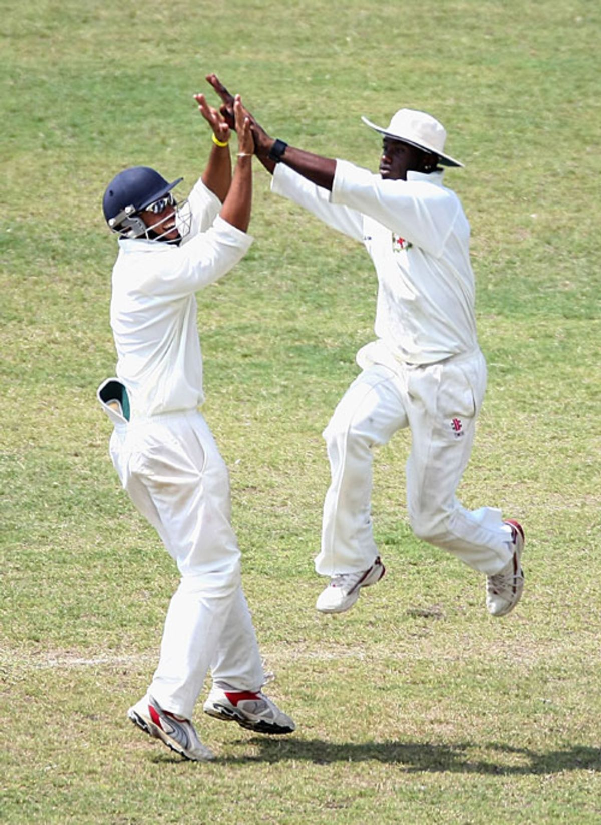 Simon Jackson and Xavier Marshall celebrate the fall of Simon Katich ...