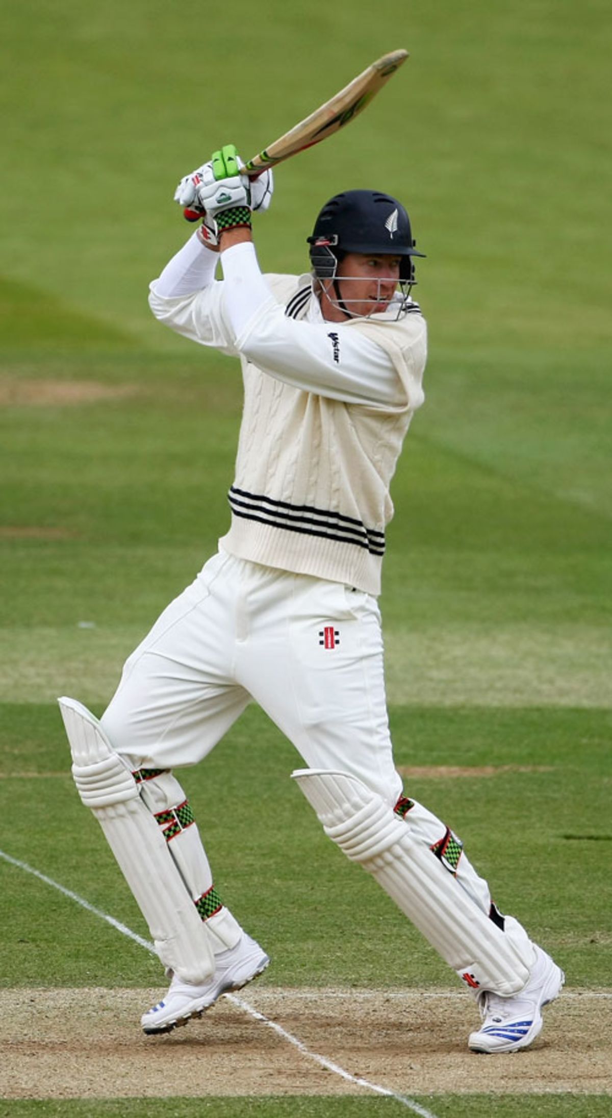 Jacob Oram guides one behind point on his way to a half-century ...