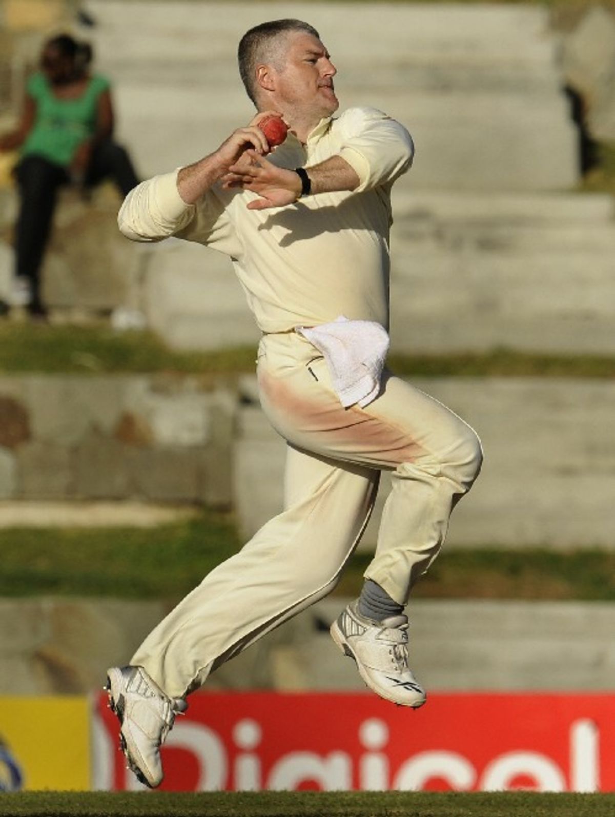 Stuart MacGill is congratulated after removing Ramnaresh Sarwan ...
