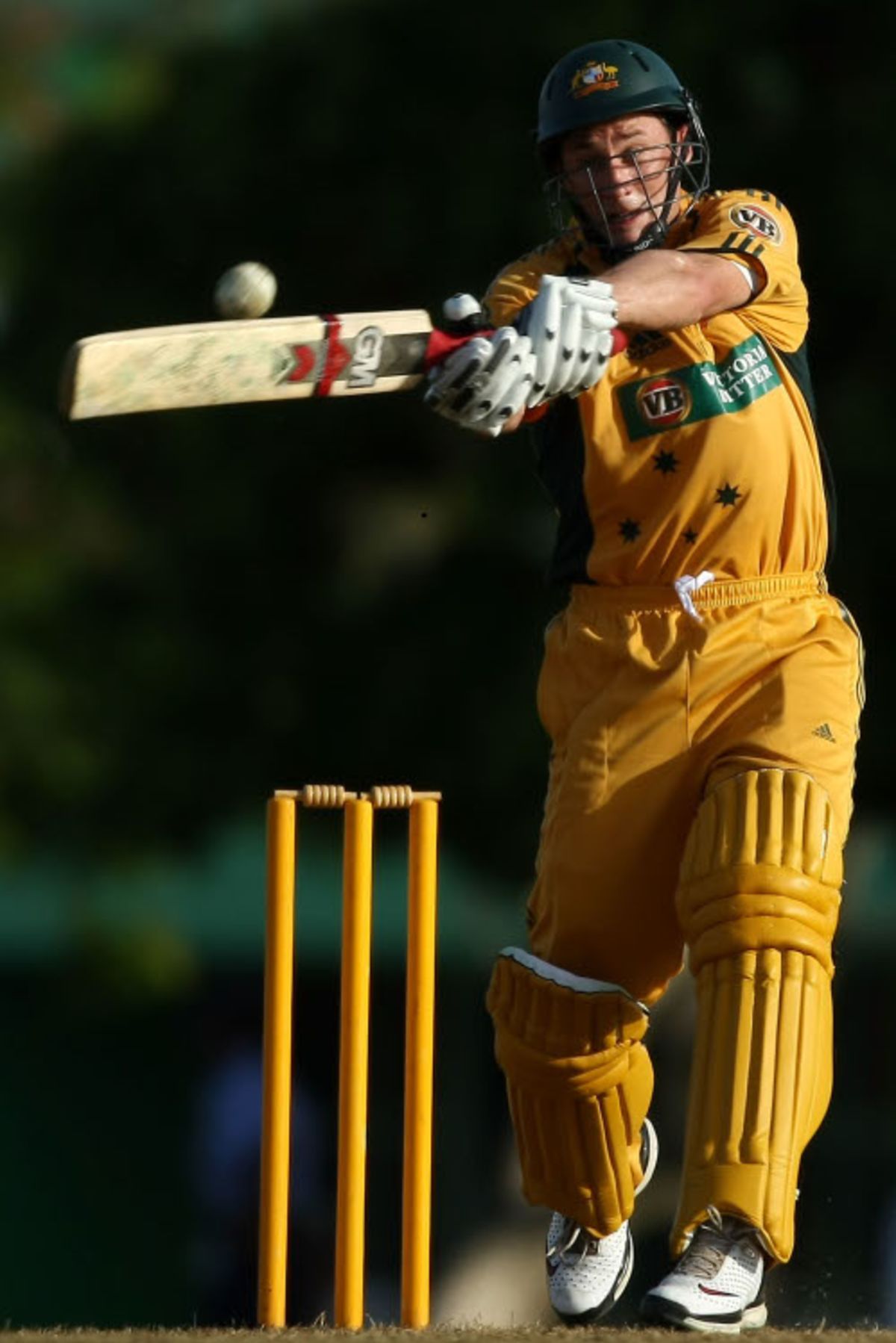 David Hussey muscles the ball on his way to 55 | ESPNcricinfo.com