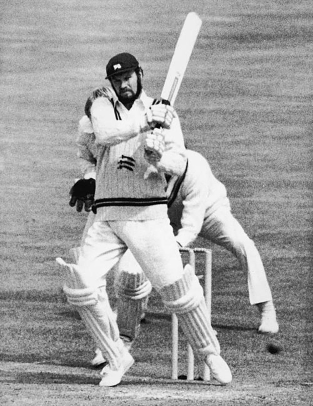 Graham Yallop takes guard in a helmet | ESPNcricinfo.com