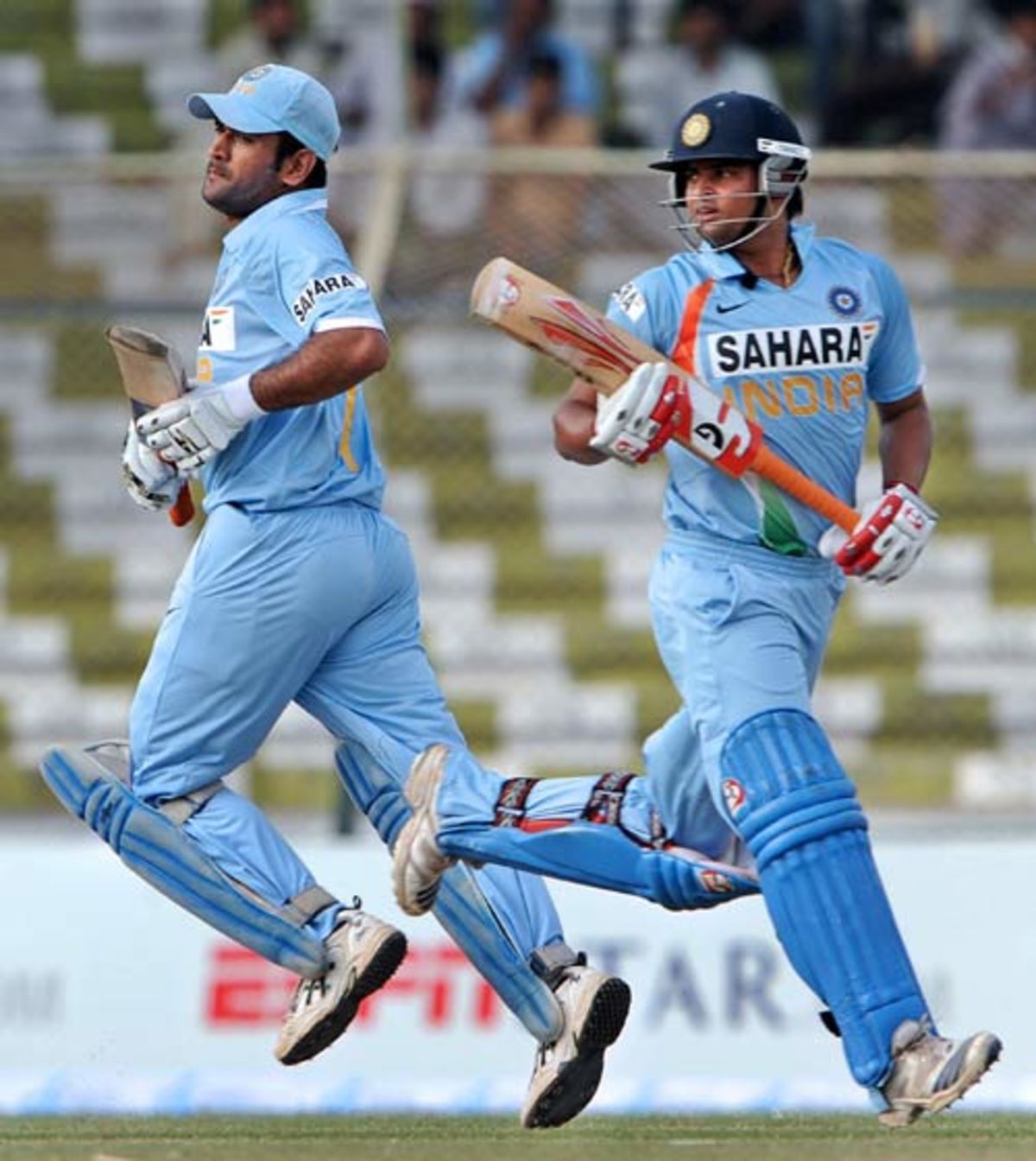 Mahendra Singh Dhoni and Suresh Raina were involved in a 166-run stand ...