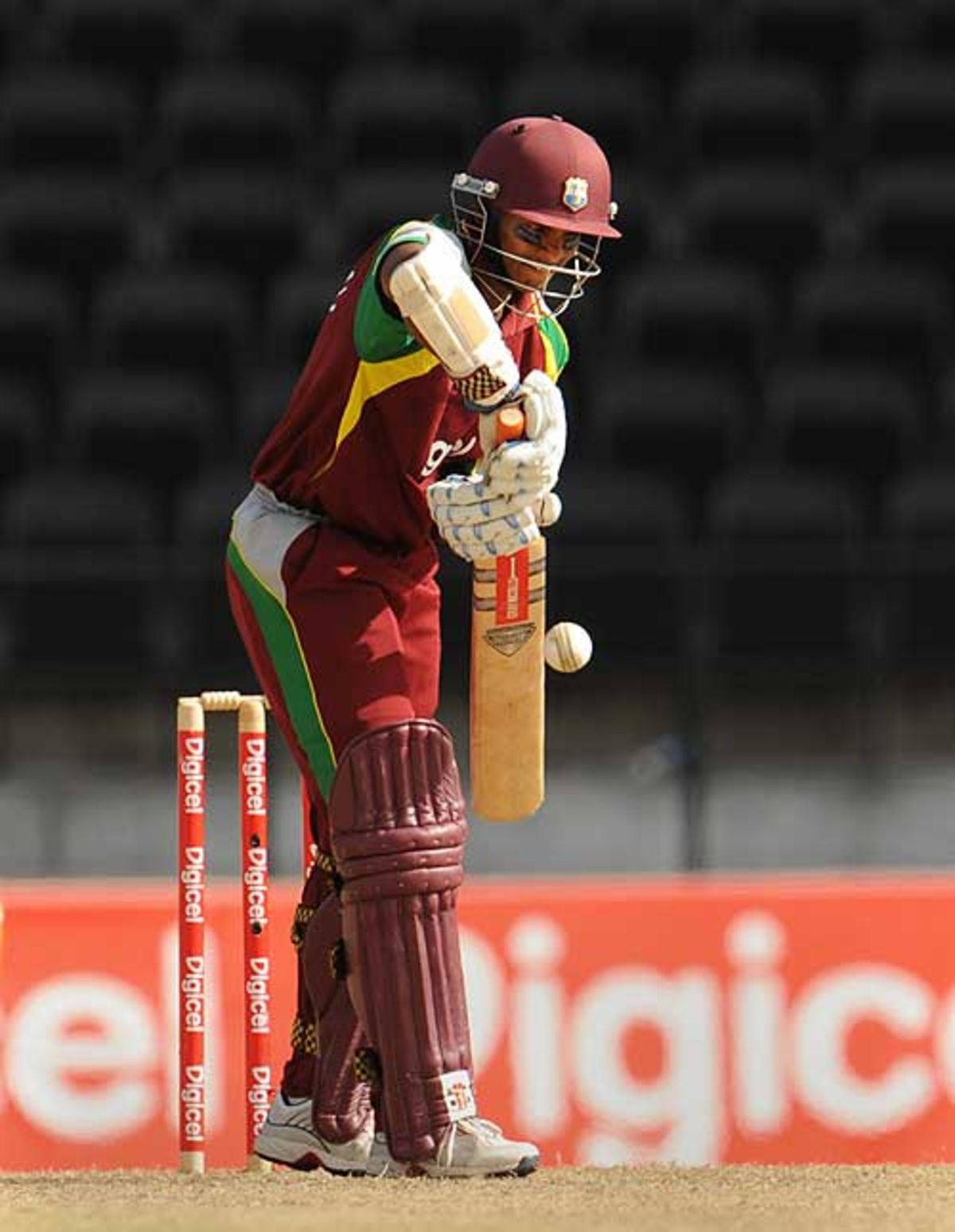 Shivnarine Chanderpaul was all alone in scoring an unbeaten 45 ...