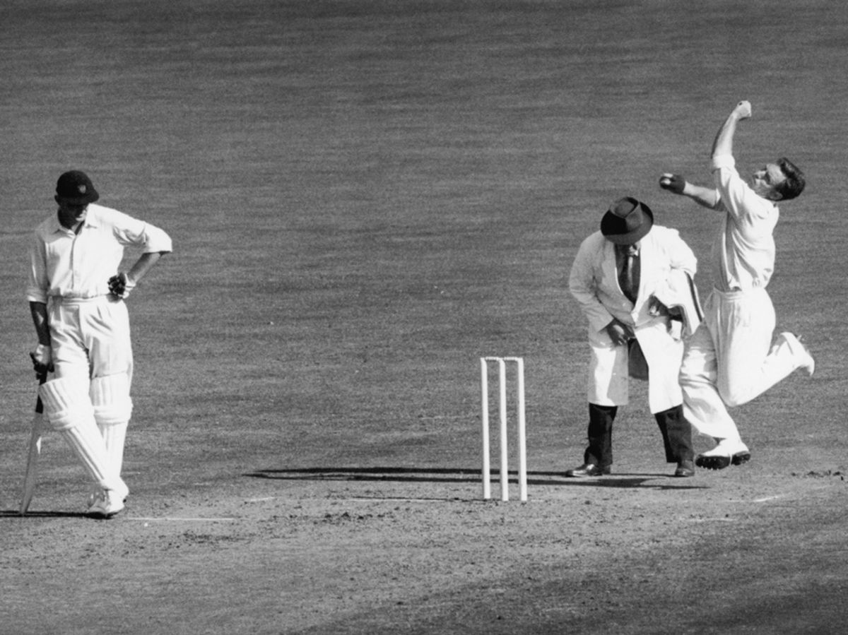 Ray Lindwall in his delivery stride | ESPNcricinfo.com