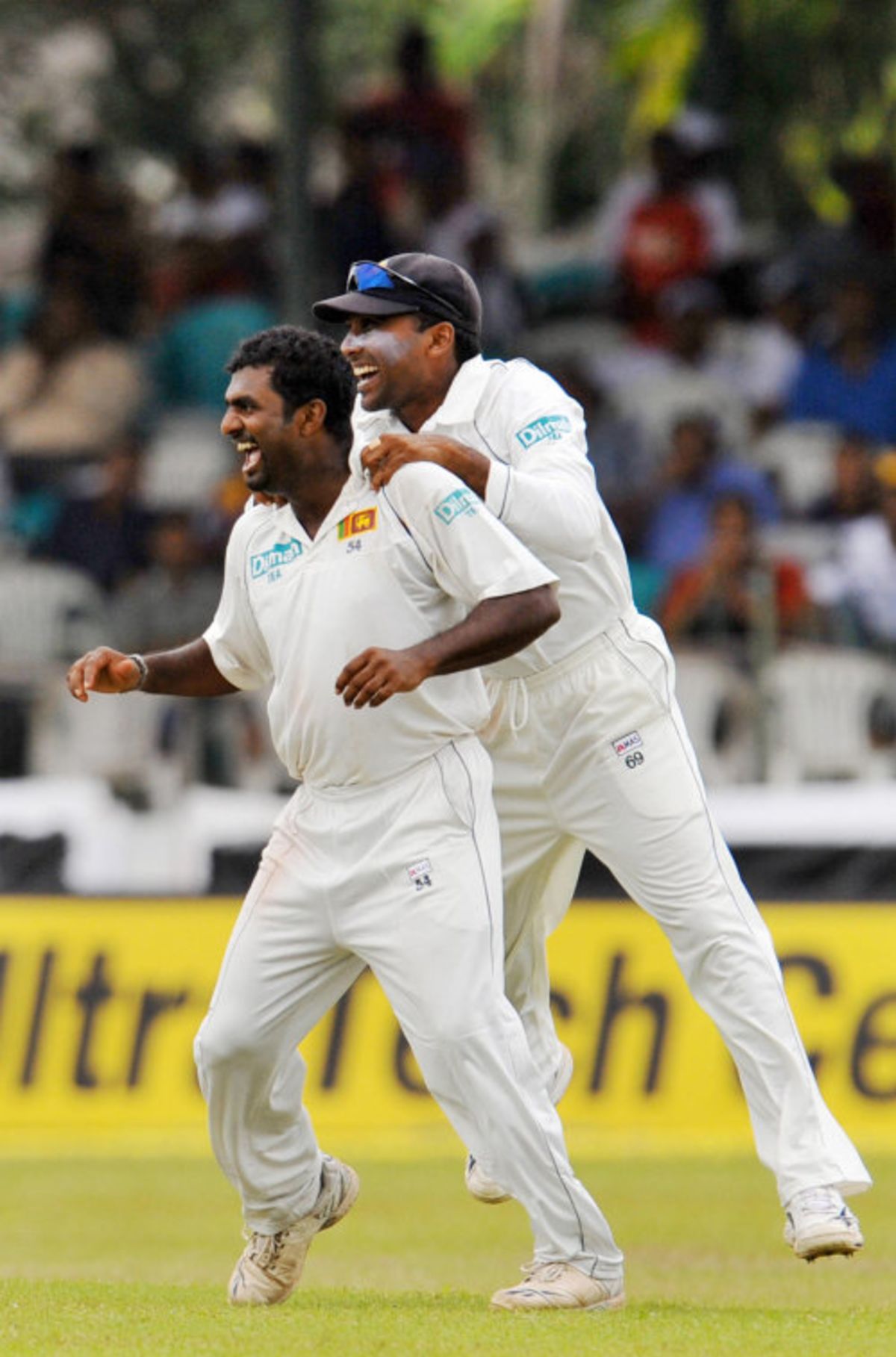 Muttiah Muralitharan is delighted after claiming the prized wicket of ... Muttiah Muralitharan is delighted after claiming the prized wicket of ...