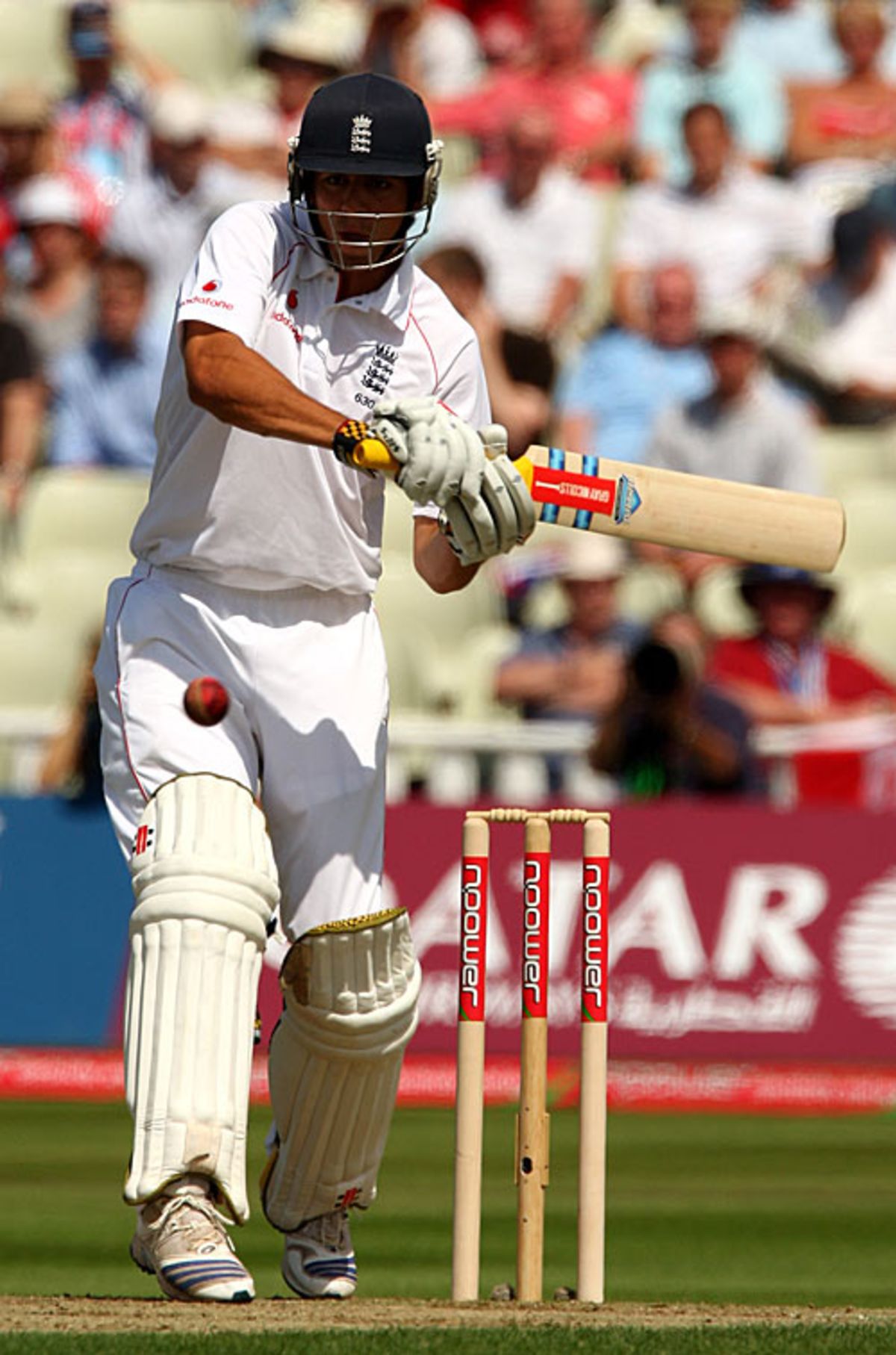 Andre Nel celebrates the wicket of his Essex team-mate, Alastair Cook ...