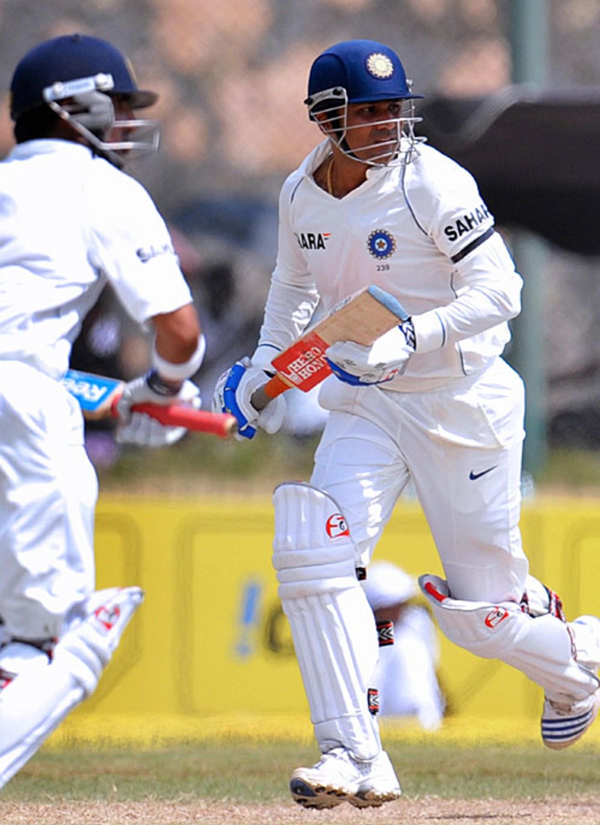 Virender Sehwag and Gautam Gambhir take a single | ESPNcricinfo.com