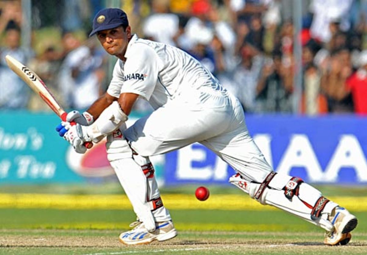 Rahul Dravid flicks the ball towards the on side | ESPNcricinfo.com