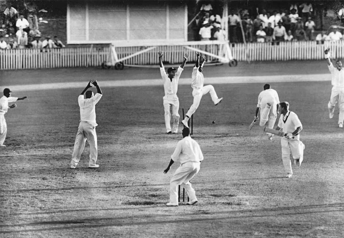 The Final Play Of The First Tied Test ESPNcricinfo the-final-play-of-the-first-tied-test-espncricinfo