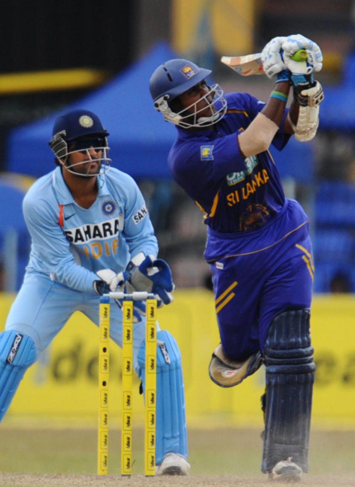 Chamara Kapugedera lofts the ball over the infield | ESPNcricinfo.com