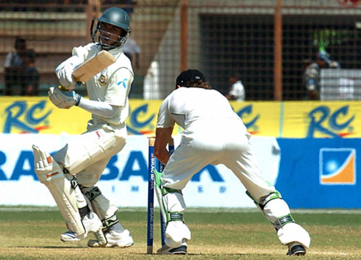 Naeem Islam is stumped by Brendon McCullum off Jeetan Patel ...