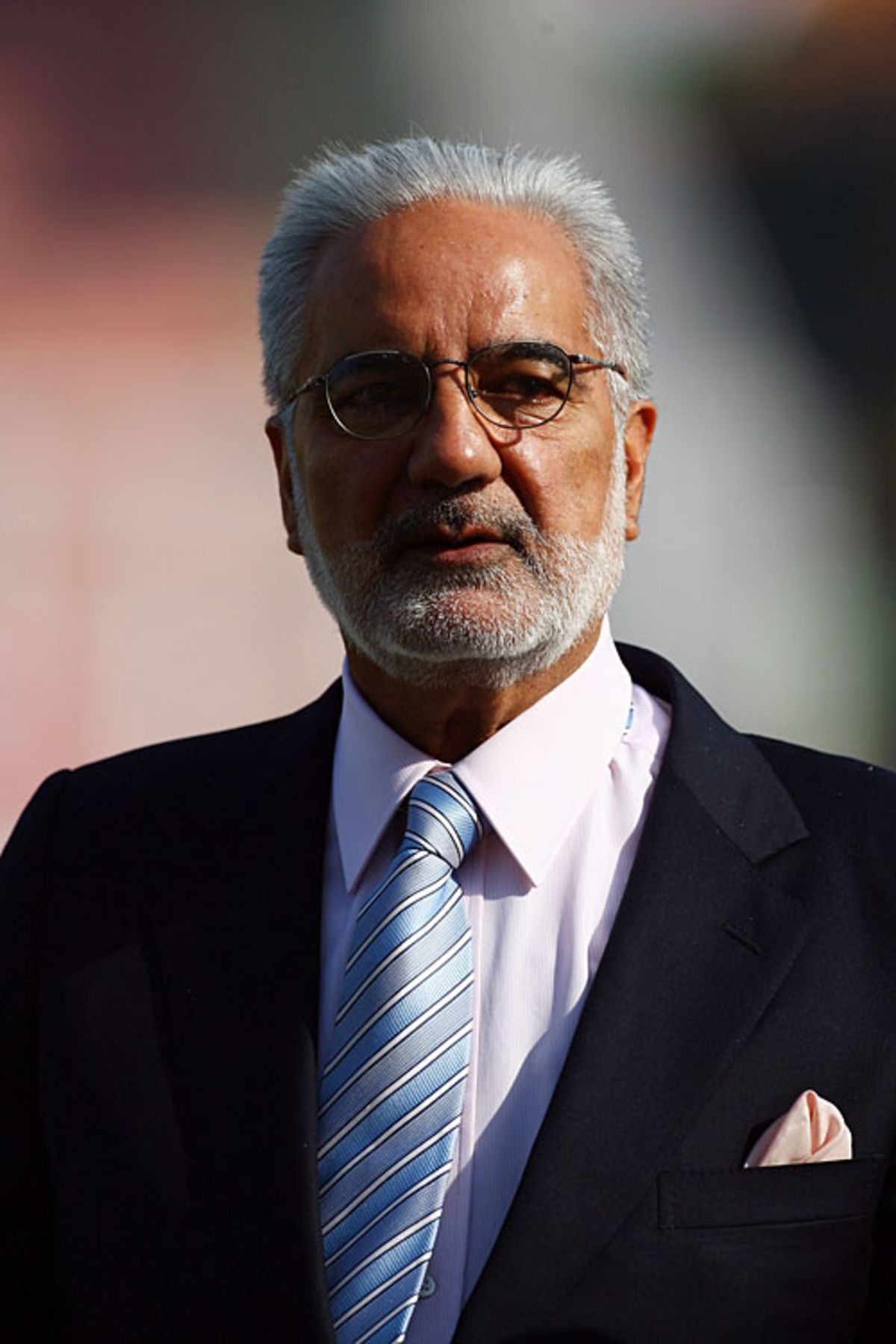 IS Bindra, the Punjab Cricket association president, watches the match ...