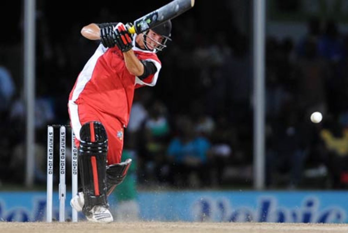 Justin Guillen drives down the ground | ESPNcricinfo.com