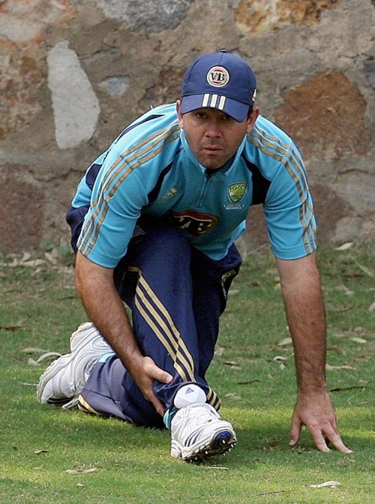 Ricky Ponting stretches during the nets session | ESPNcricinfo.com