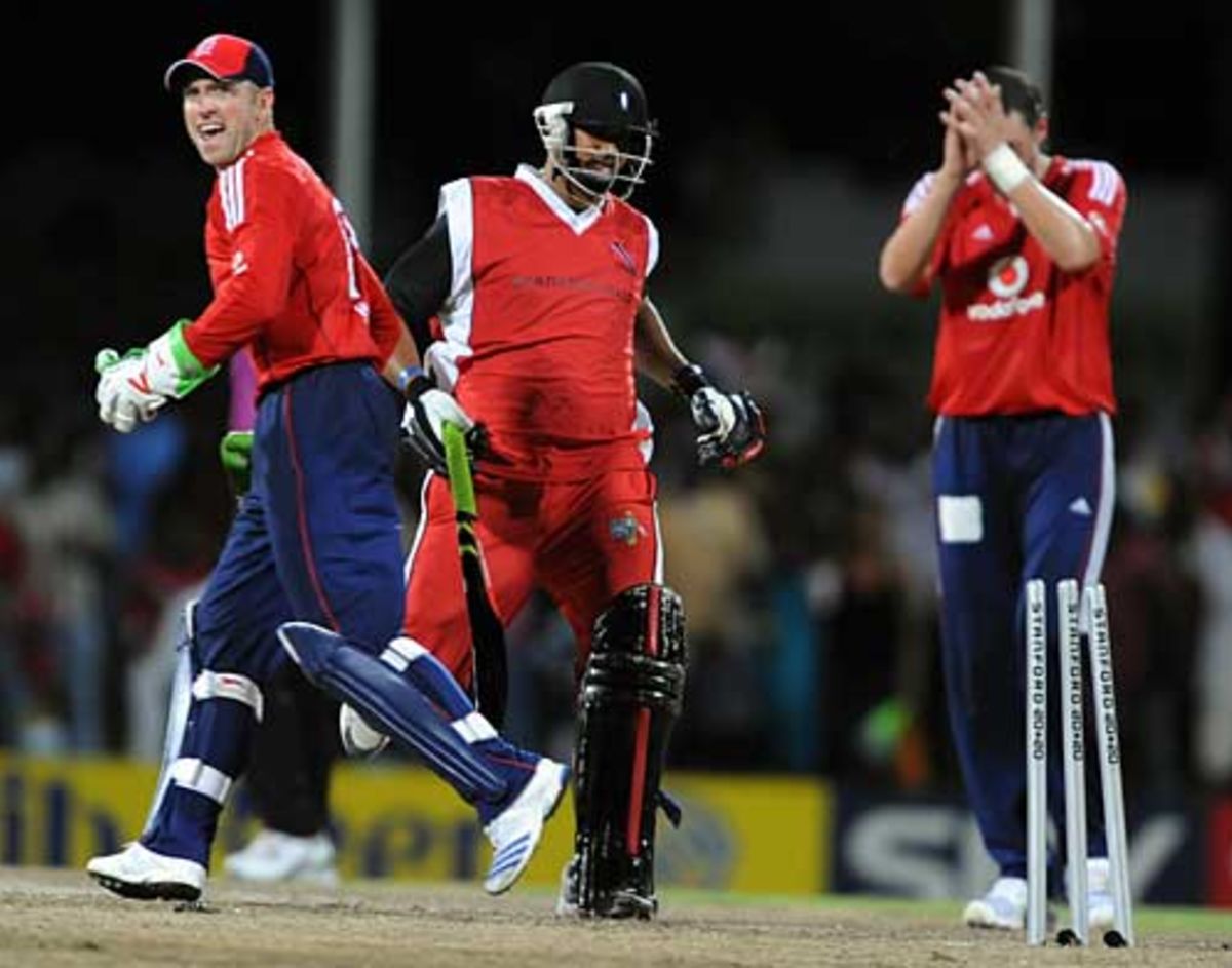 Matt Prior completes the final-ball run out to hand England their one ...