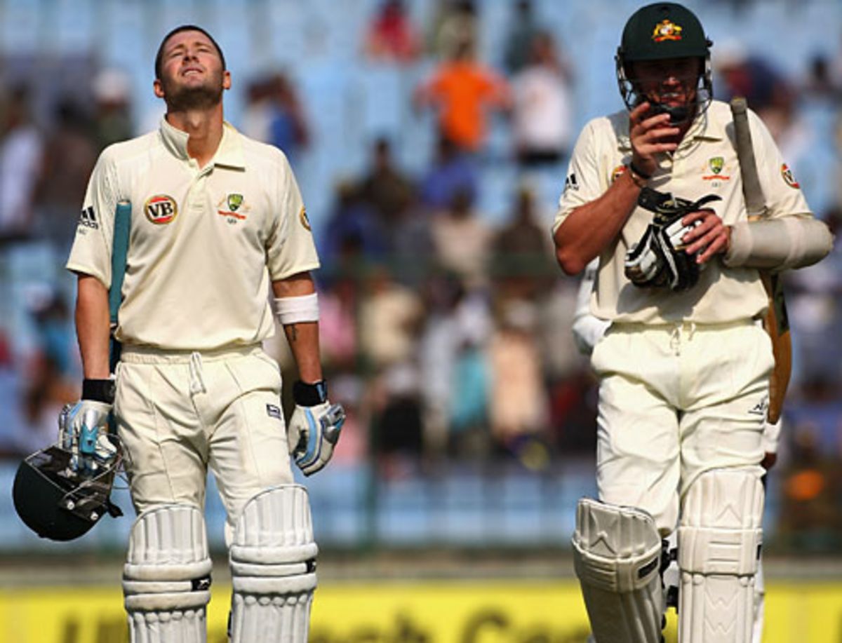 Michael Clarke plays a cut shot on his way to a century | ESPNcricinfo.com