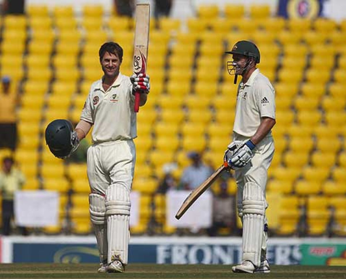 Simon Katich celebrates his fifth Test century | ESPNcricinfo.com