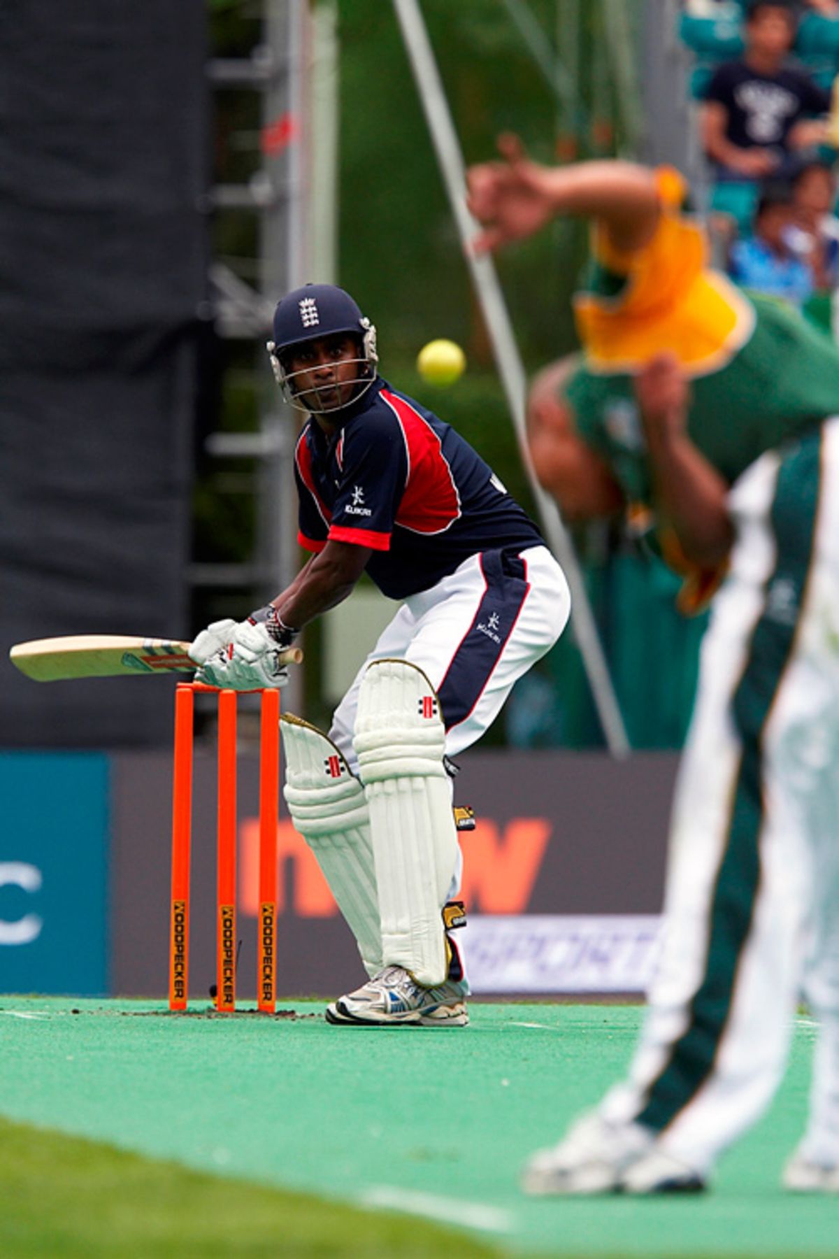 England captain Dimitri Mascarenhas bats during his team's 15-run ...