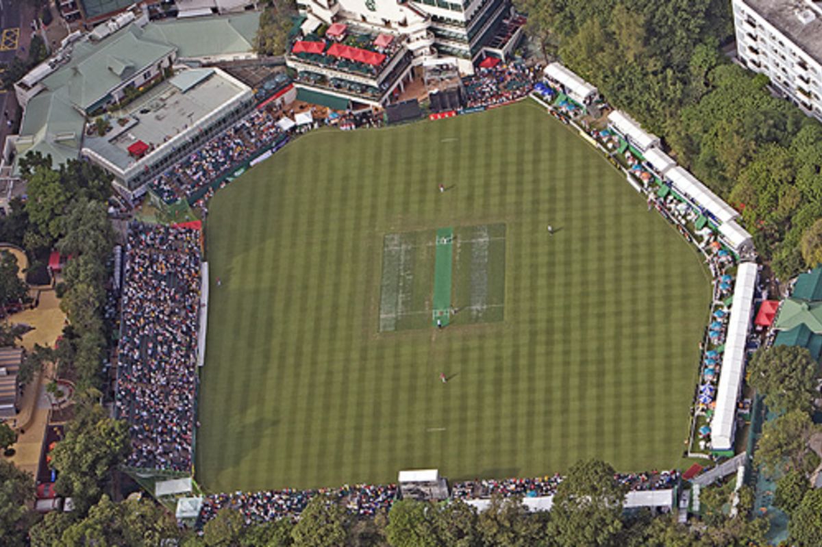 An overhead view of the Kowloon Cricket Club during the 2008 Hong Kong ...