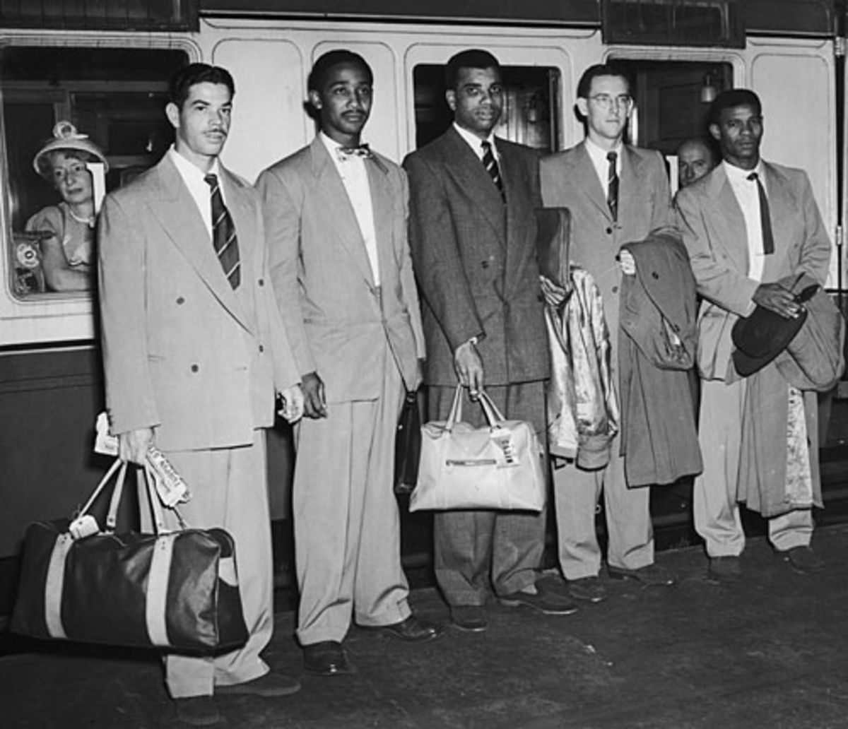 Kenneth Richards, Frank Worrell, Clyde Walcott, Roy Marshall and ...