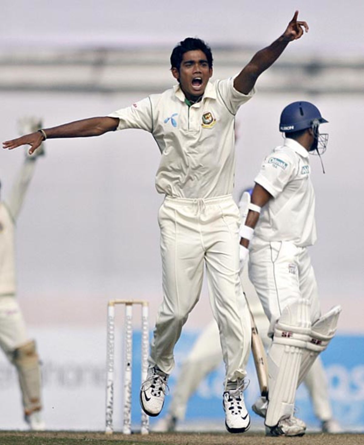 Mahbubul Alam appeals successfully for an lbw against Malinda Warnapura ...