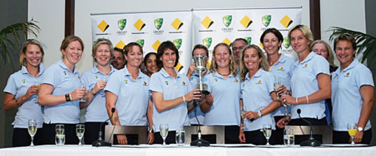 Australia with the World Cup trophy | ESPNcricinfo.com