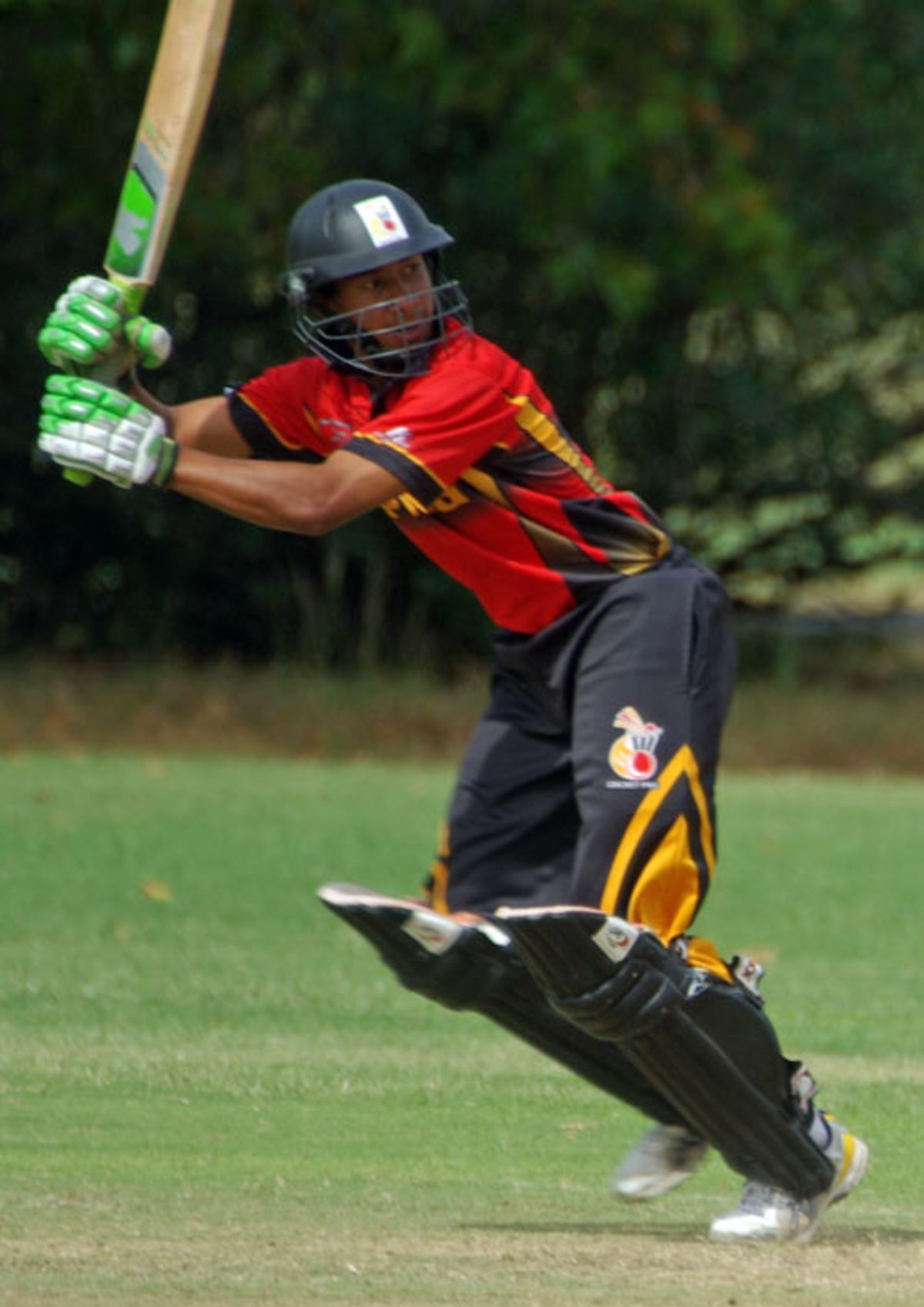 Hong Kong's Roy Lamsam is caught behind off Willie Gavera ...