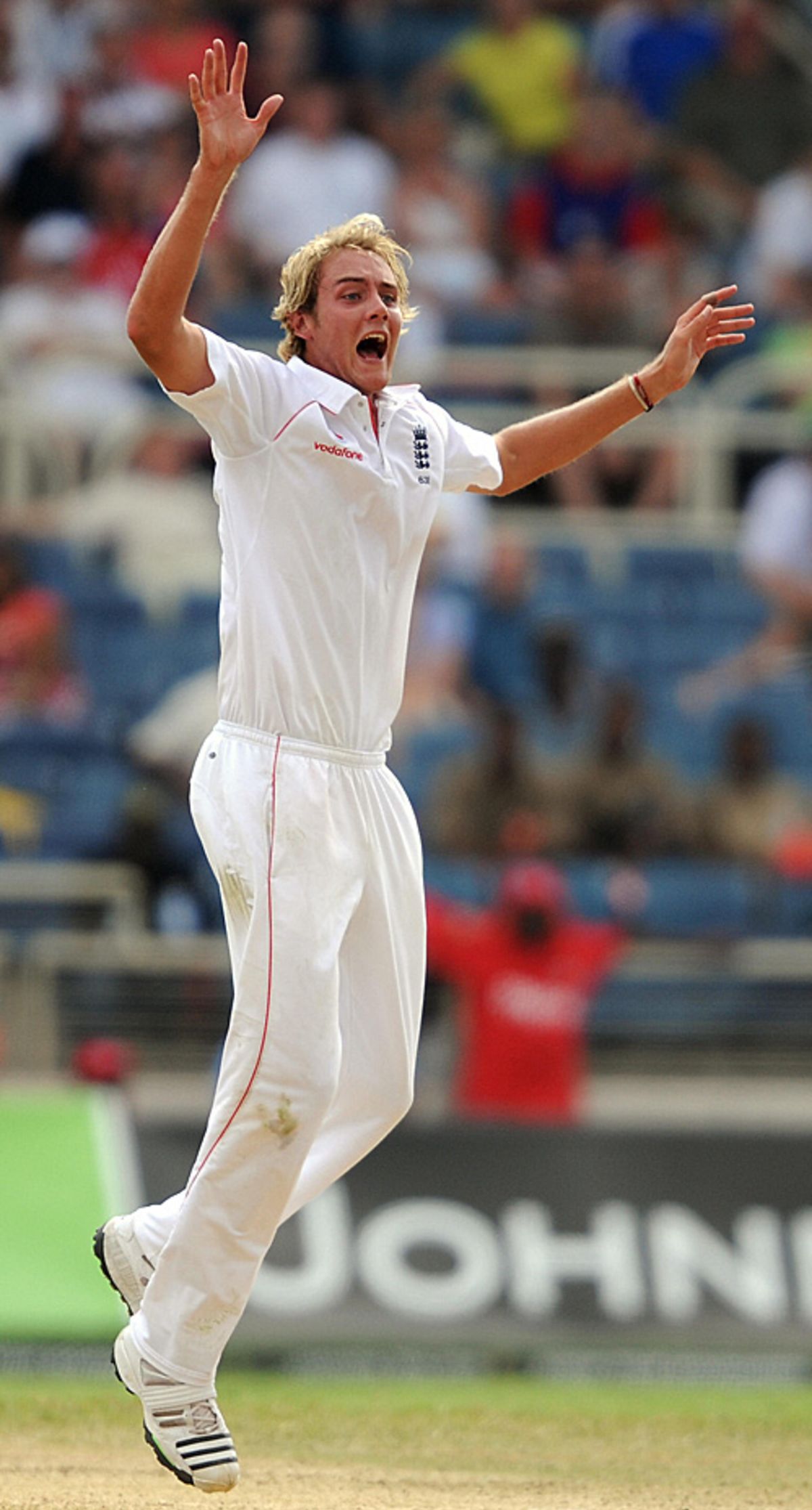 Stuart Broad yelps half an appeal on a day in which he otherwise ...