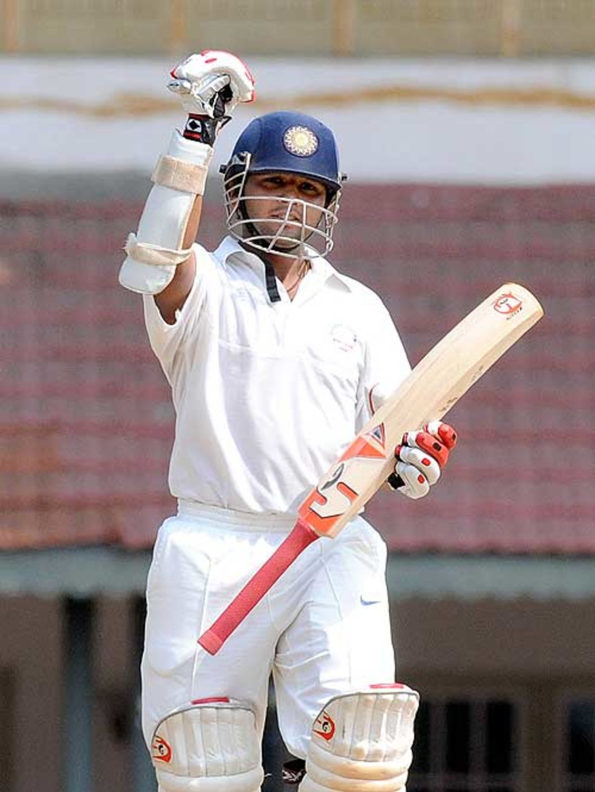 Parthiv Patel celebrates his century | ESPNcricinfo.com