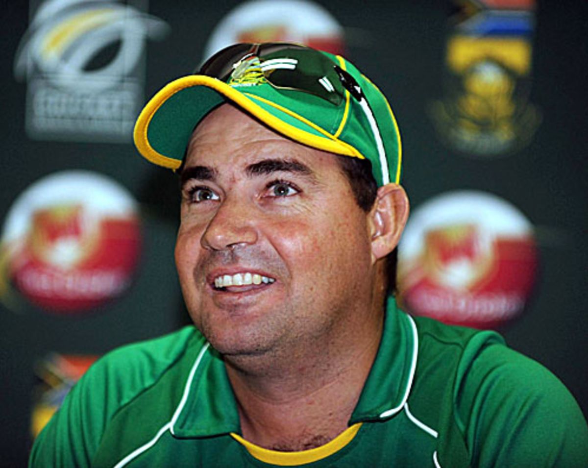 Mickey Arthur looks pleased during a press conference | ESPNcricinfo.com