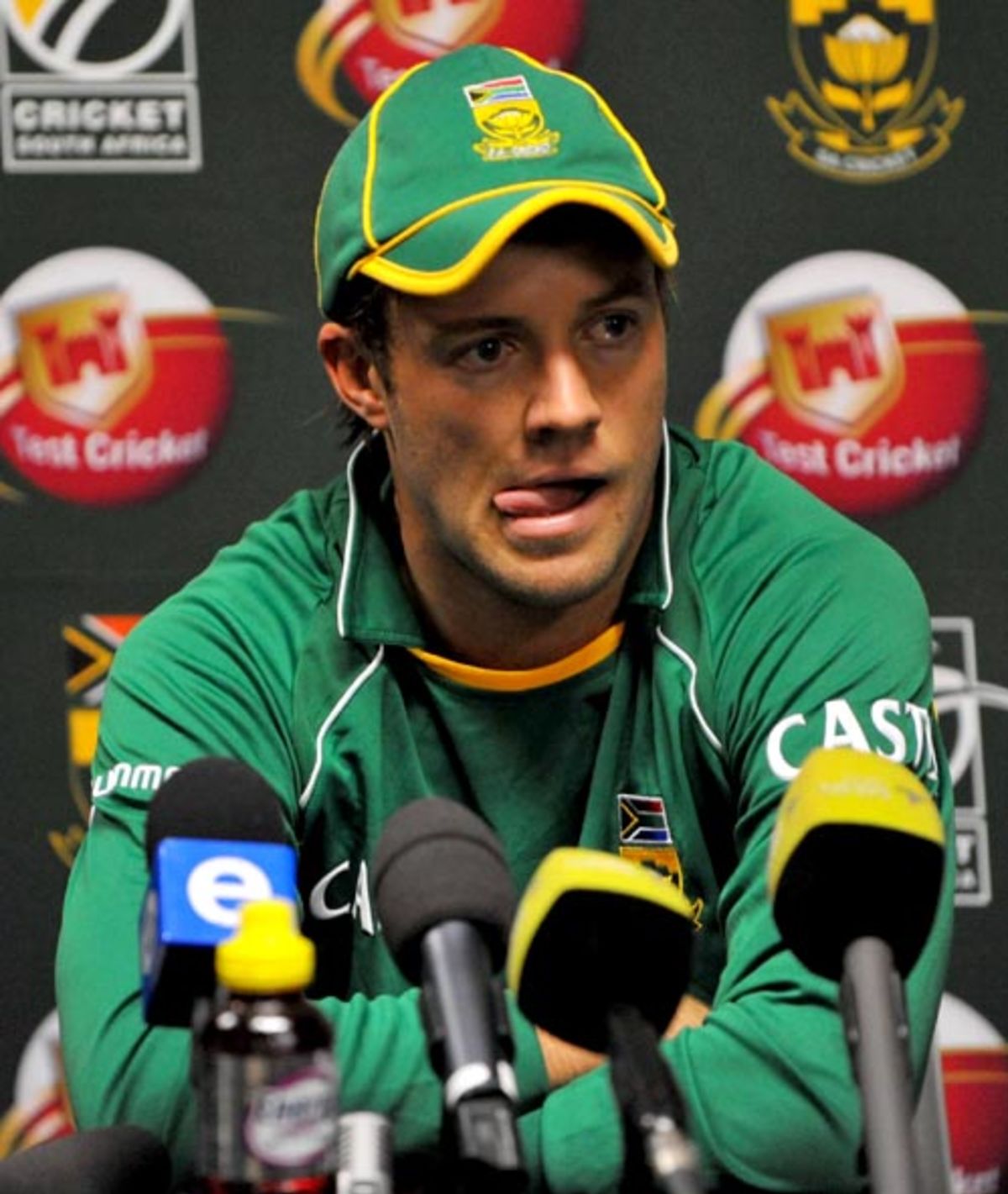 AB de Villiers at a press conference | ESPNcricinfo.com