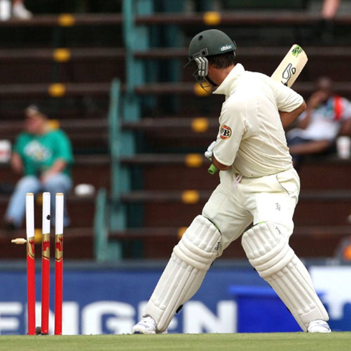 A mistimed shot falls short of Dale Steyn | ESPNcricinfo.com