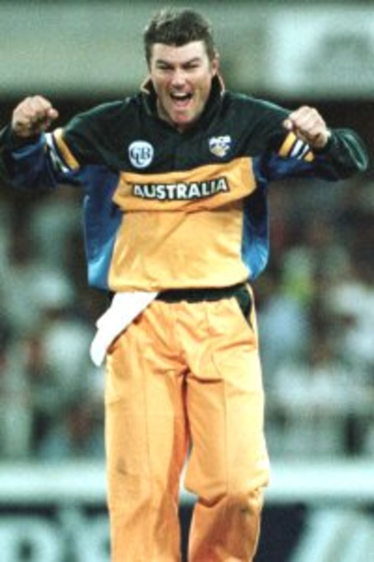 MacGill celebrates a wicket, Australia v Pakistan, Carlton & United ...
