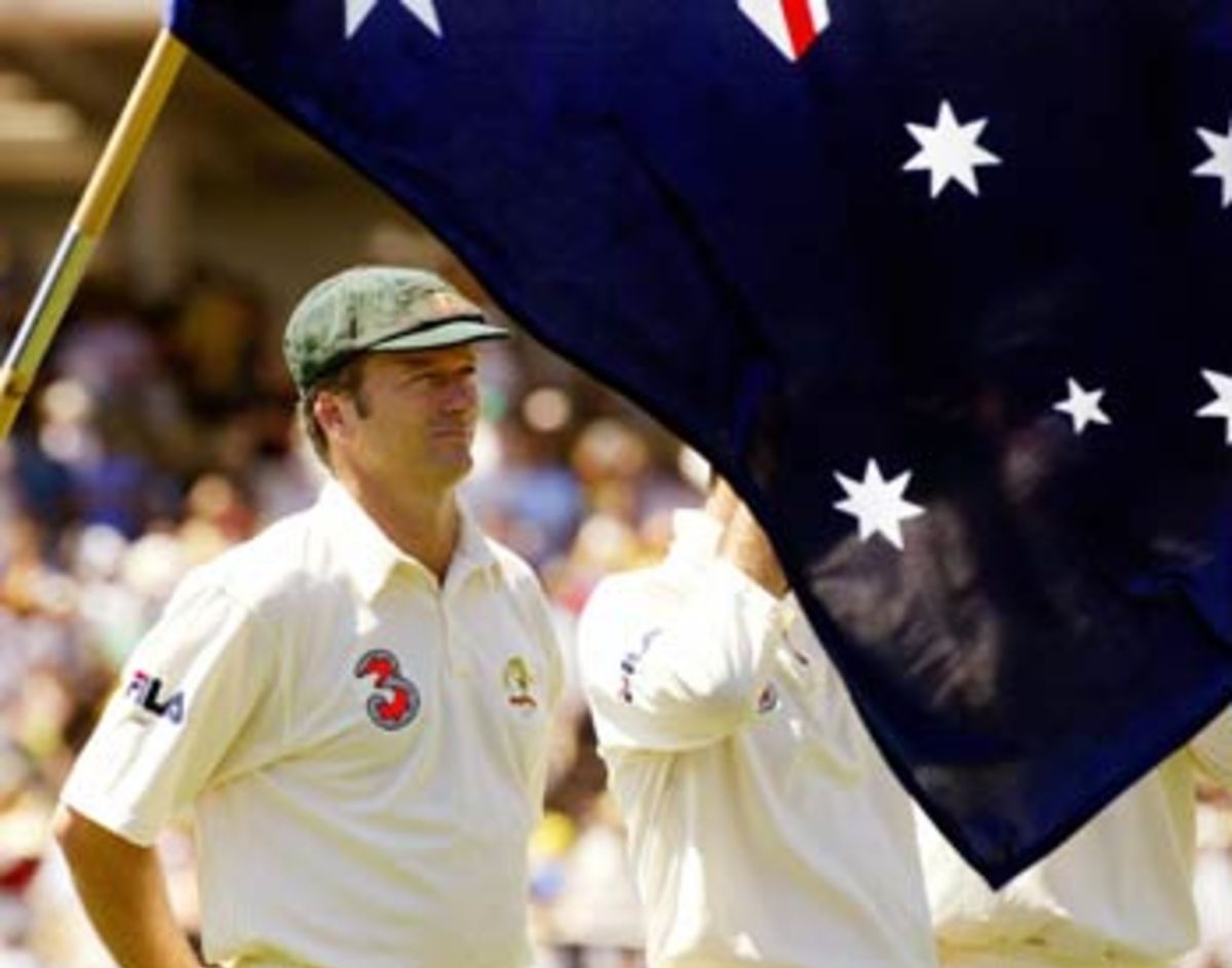 Australia's national anthem being played before the match ...