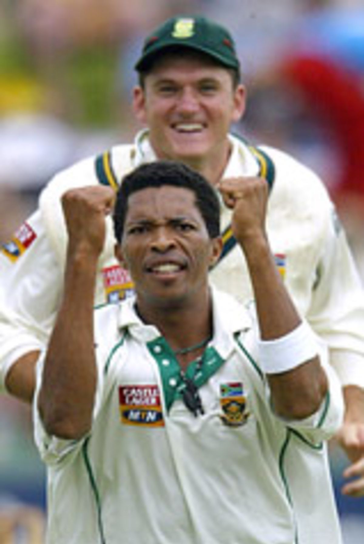 Makhaya Ntini pumps his fists | ESPNcricinfo.com