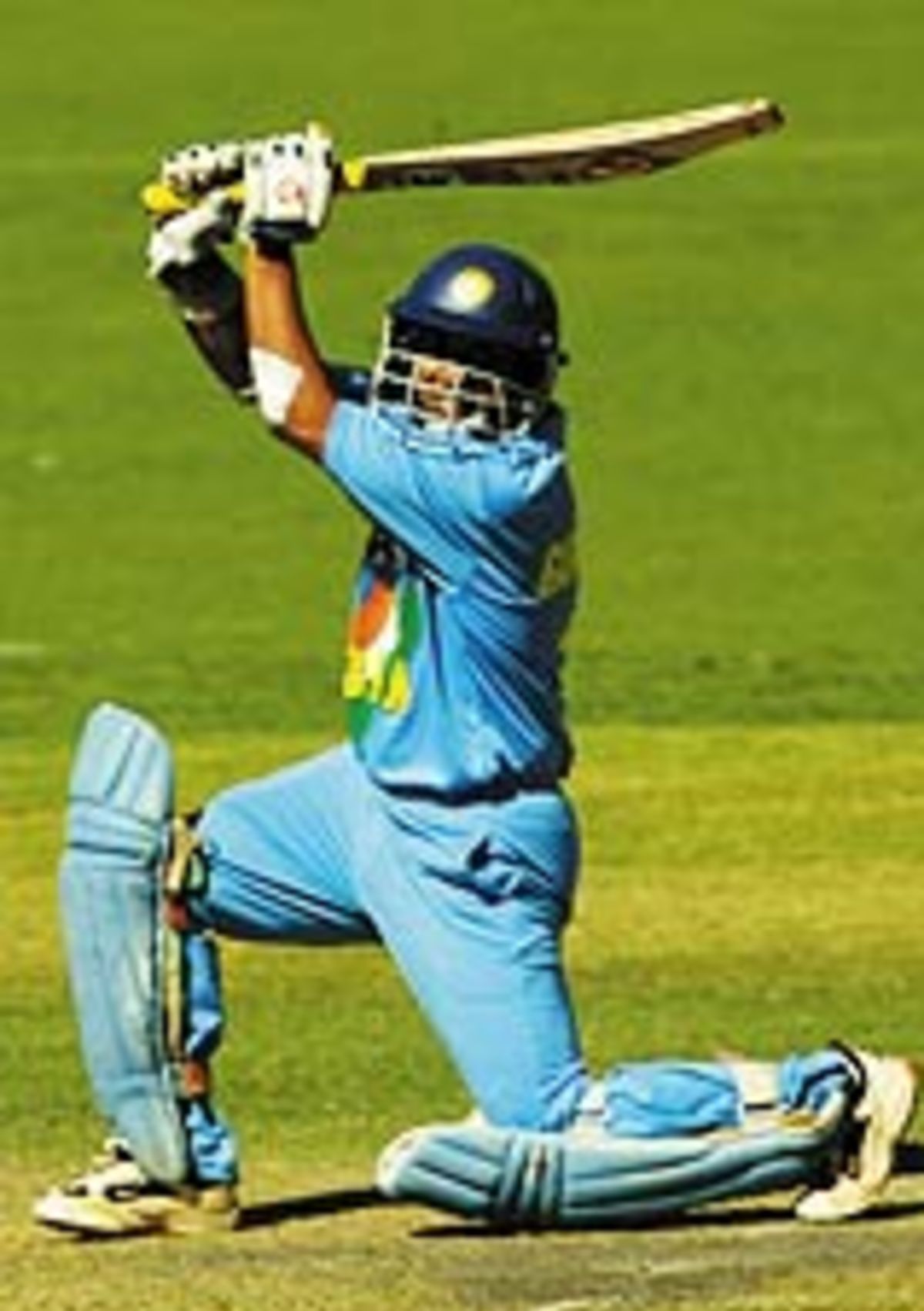 Rohan Gavaskar square-drives on his way to a fine half-century ...