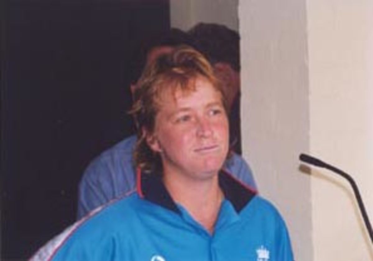Karen Smithies speaking | ESPNcricinfo.com